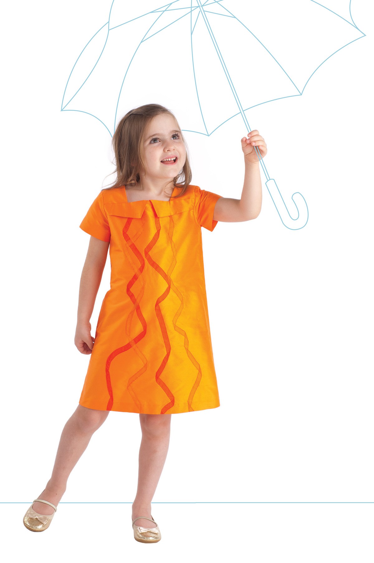 Orange Silk Croquet Dress in Sew Beautiful | Blog | Oliver + S