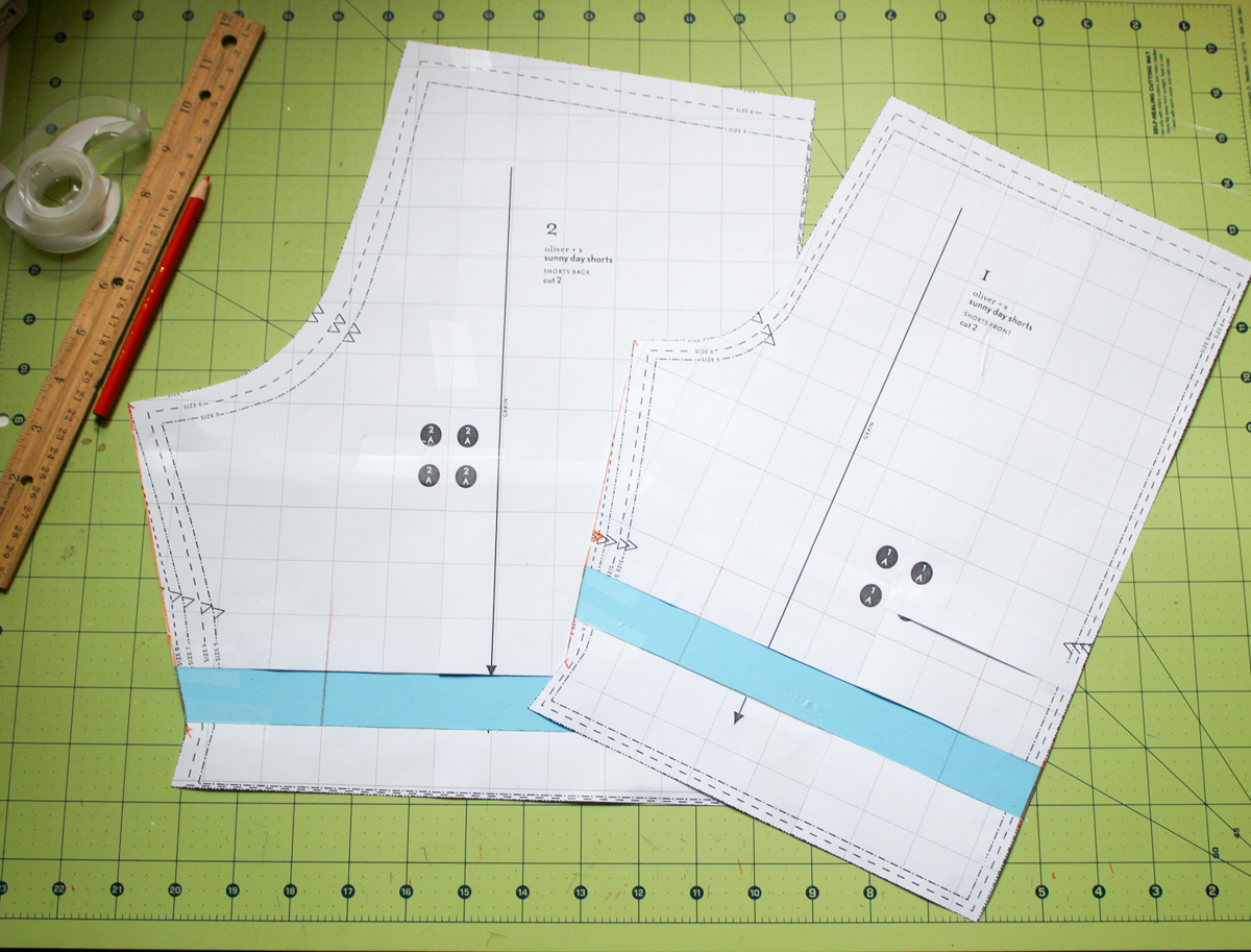 Customizing With Oliver + S: Lengthening the Sunny Day Shorts Pattern ...