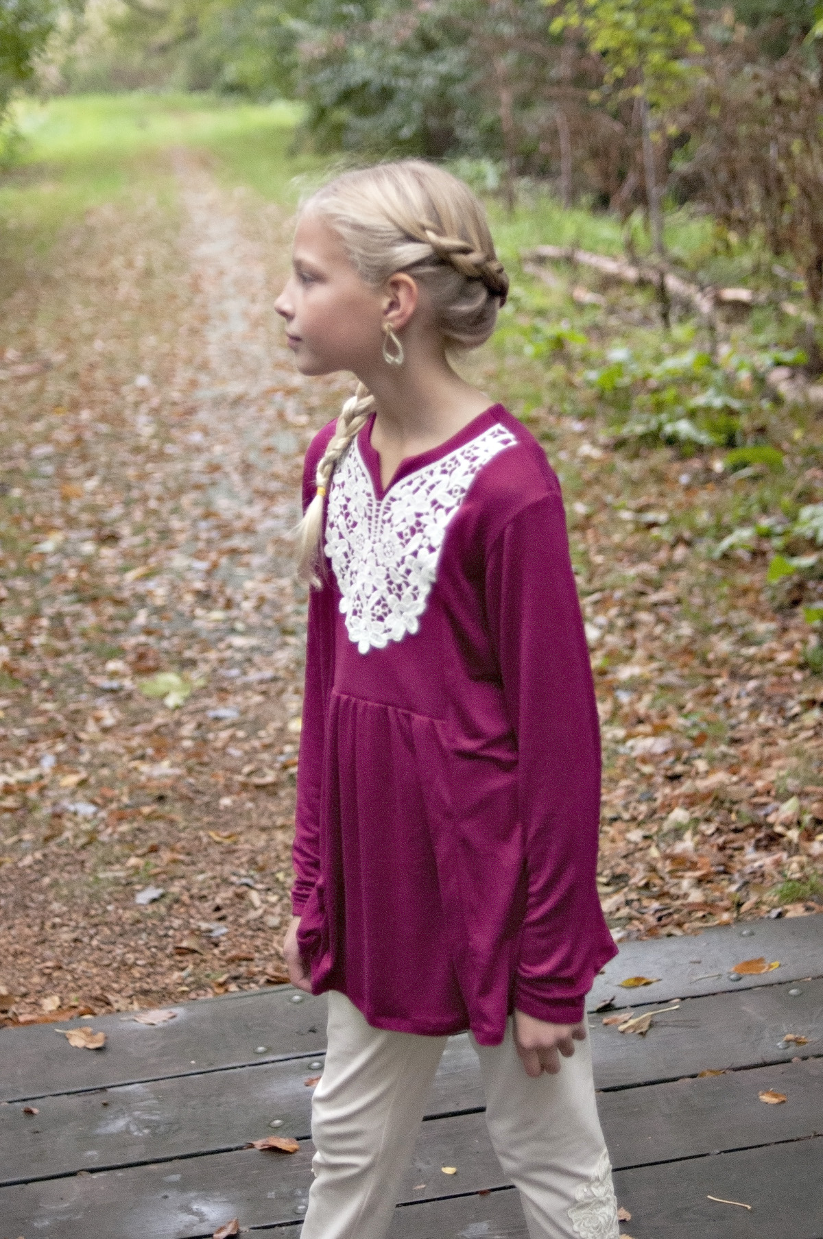 Tween Style: Knit Hide-and-Seek Tunic With Lace Yoke | Blog | Oliver + S