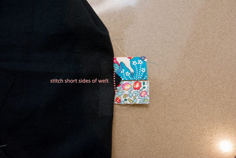 Tutorial: How to Sew a Double-Welt Pocket With Button Loop | Blog ...